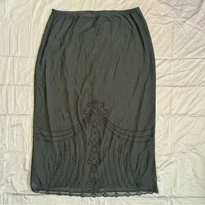 Jessica | Skirts | Jessica Black Beaded Mesh Midi Skirt Made In Canada ...